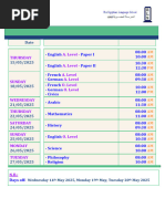 JC Written Exams Timetable 2025 | PDF | Qualifications
