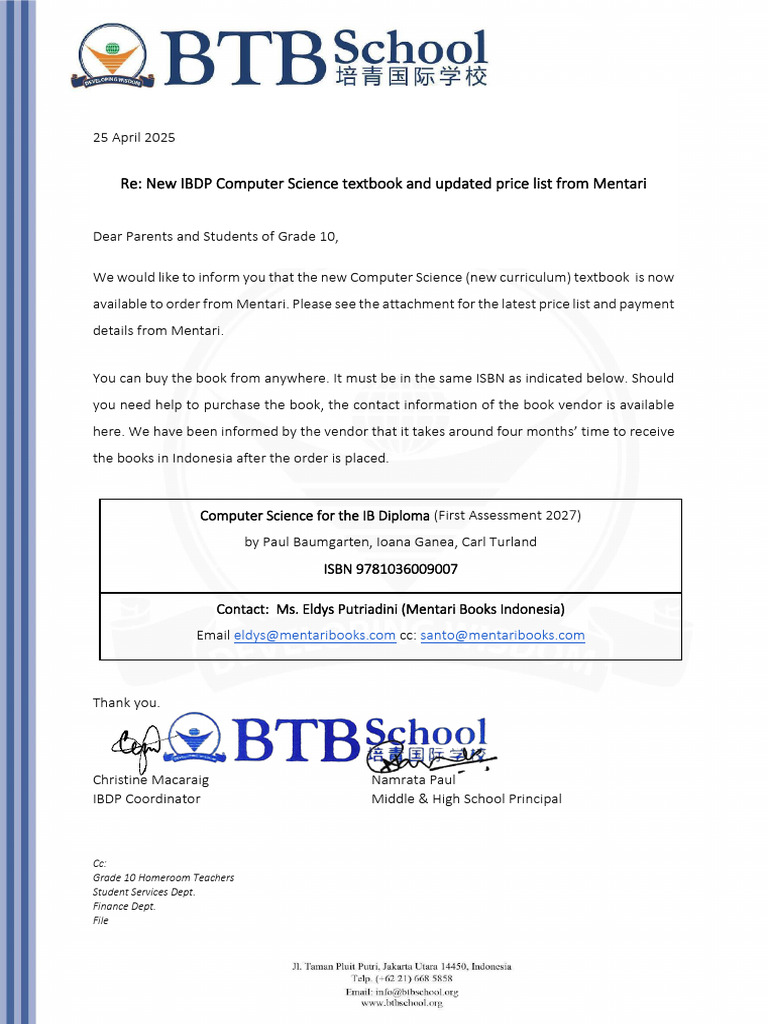 New IBDP Computer Science Textbook Order | PDF | Textbook | Student ...