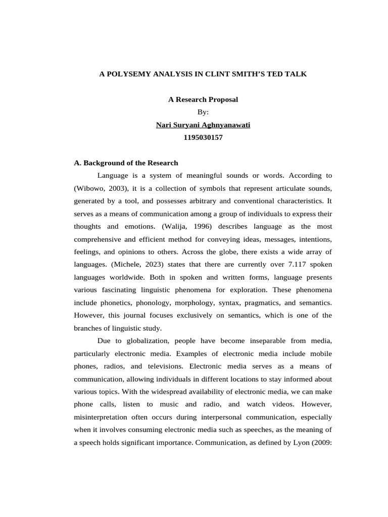Polysemy in Clint Smith's TED Talk Analysis | PDF | Semantics | Verb