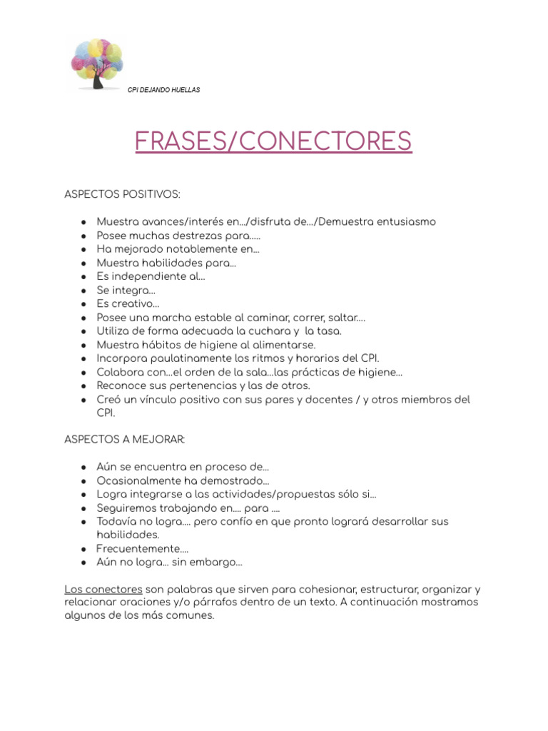 Frases - Conectores para Informes | PDF | Causalidad