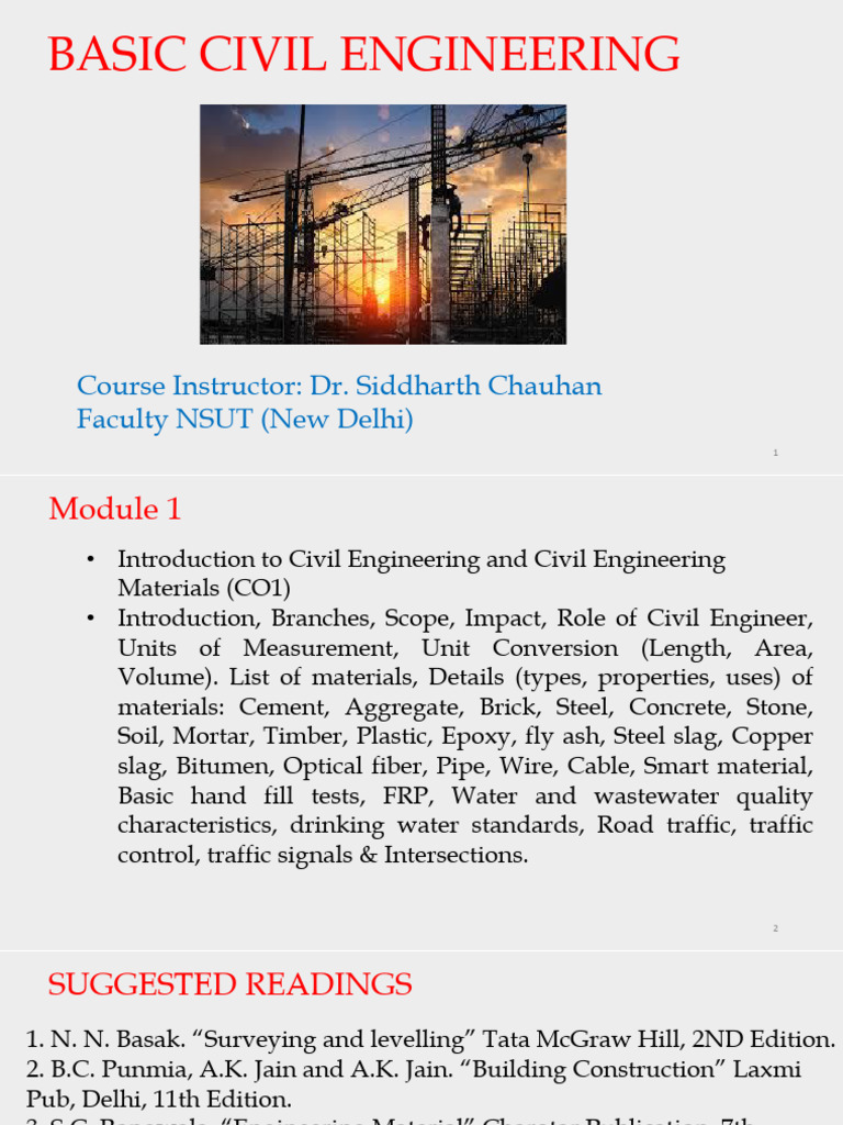 Introduction to Basic Civil Engineering | PDF | Mortar (Masonry) | Steel