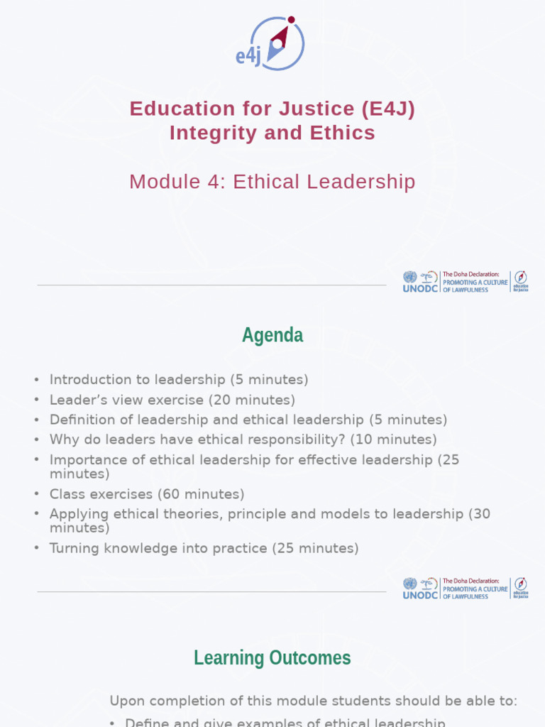 M4 Ethical Leadership PPT 20181001 | PDF | Leadership | Liberal Arts ...
