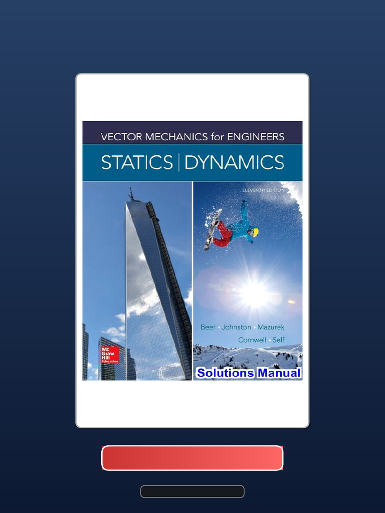 Vector Mechanics For Engineers Statics and Dynamics 11th Edition Beer ...