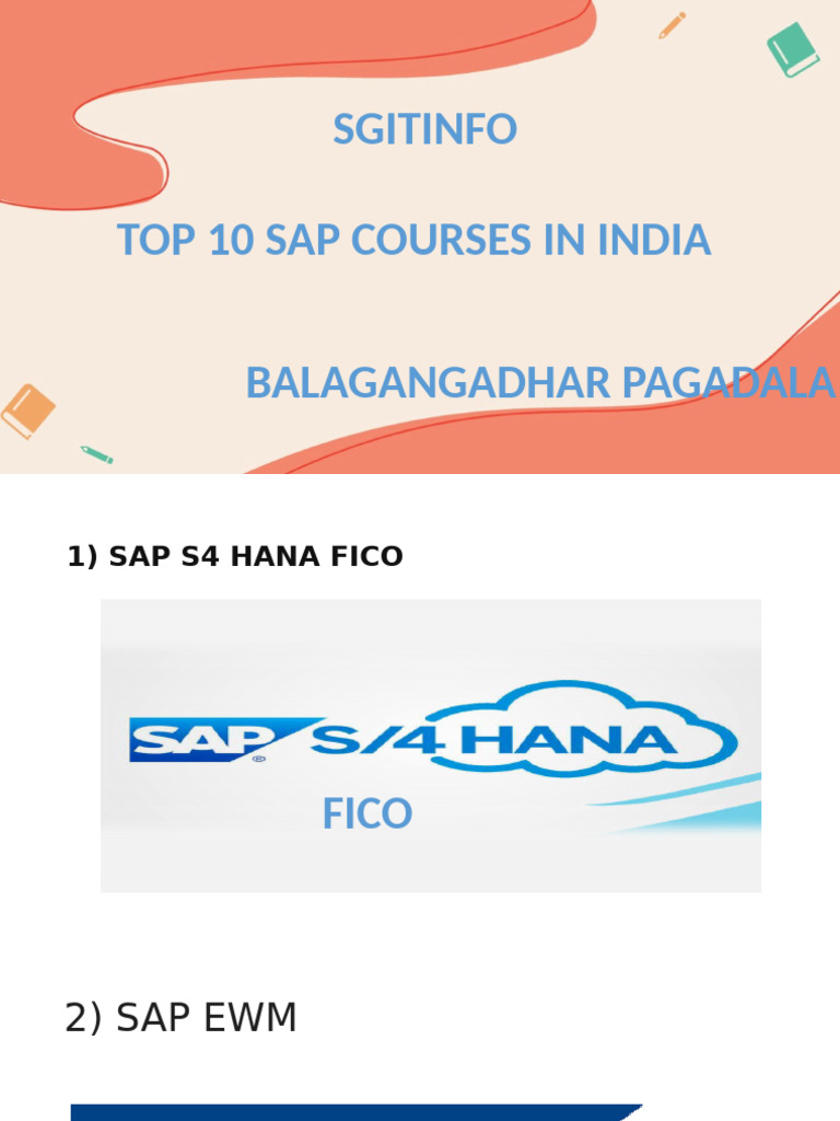 Top 10 Sap Courses in India | PDF