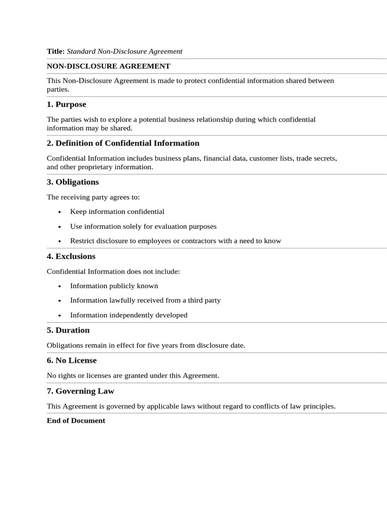 Legal Template | PDF