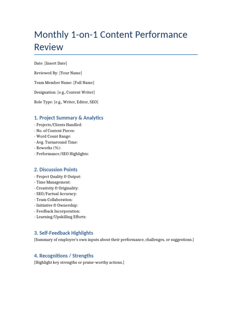 Content Review Template | PDF