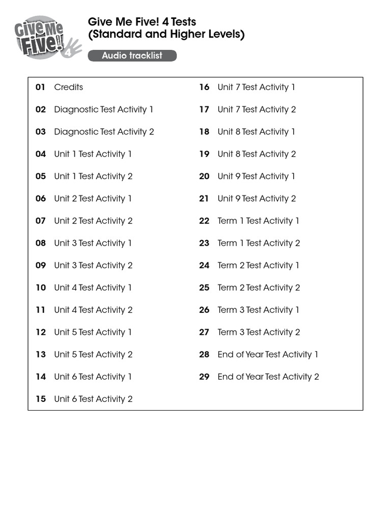 GMF L4 Audio Tracklist | PDF