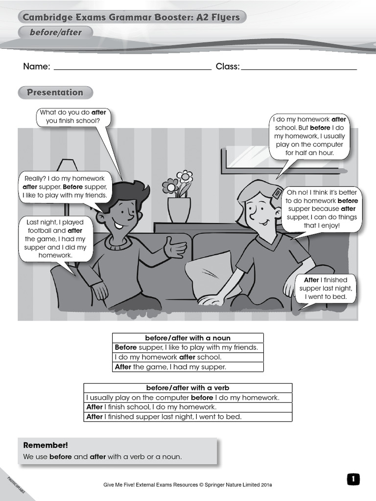 A2 Flyers Grammar Booster Guide | PDF | Linguistics | Grammar