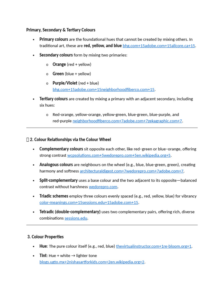 Understanding Primary and Secondary Colours | PDF