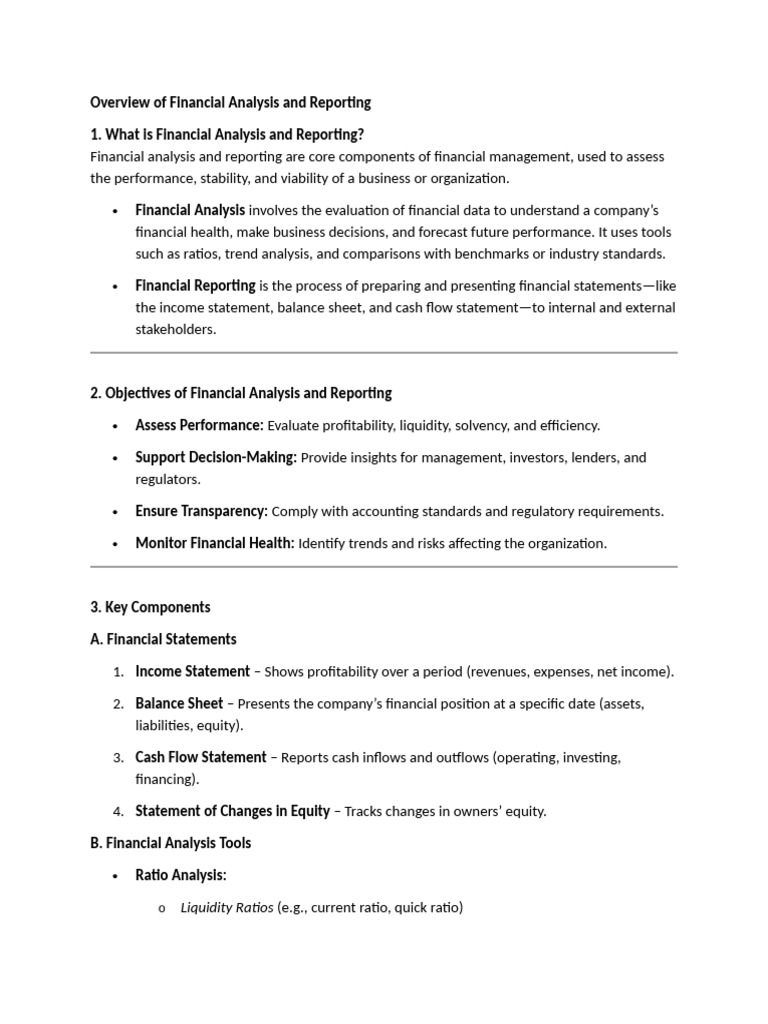 Final Analysis Reporting Lesson1 | PDF | International Financial Reporting Standards | Balance Sheet