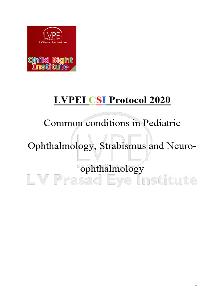 CSI Protocol June 2020 | PDF | Human Eye | Vision