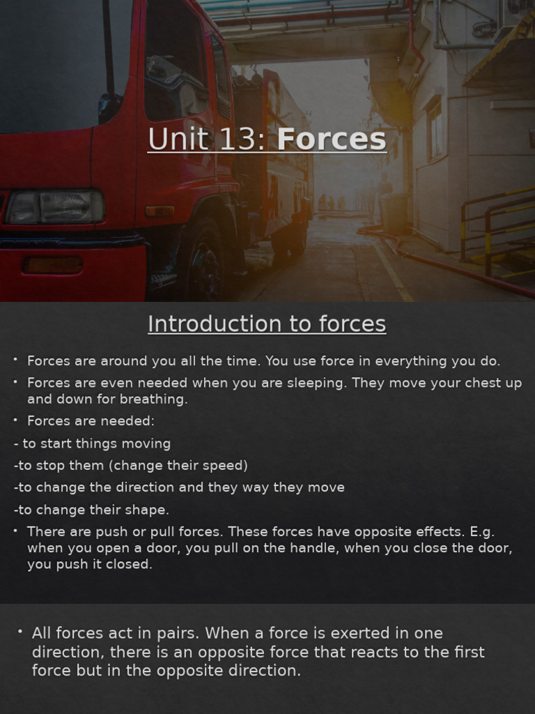 Unit 13 - Forces (Part 1) | PDF | Force | Gravity