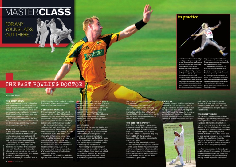 The Fast Bowling Doctor: Maximizing Power Through a Drop-Step Front ...