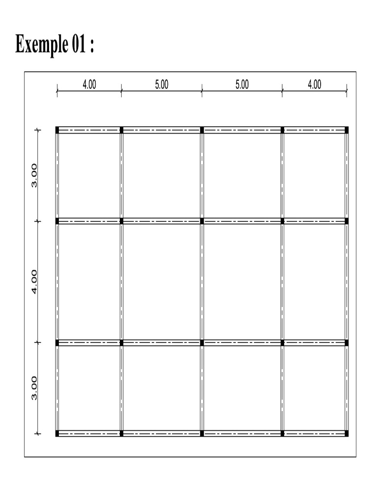 Plan de Coffrage (Designations Des Poteaux & Poutres) | PDF