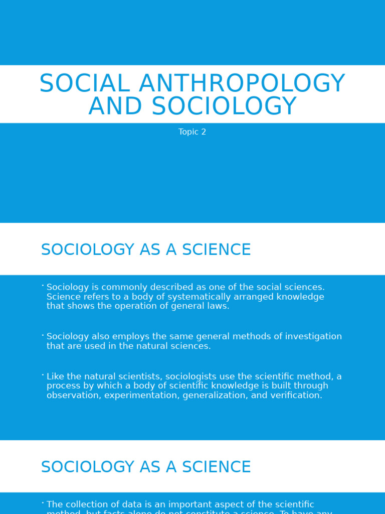 Sociology vs. Social Anthropology | PDF | Sociology | Social Sciences