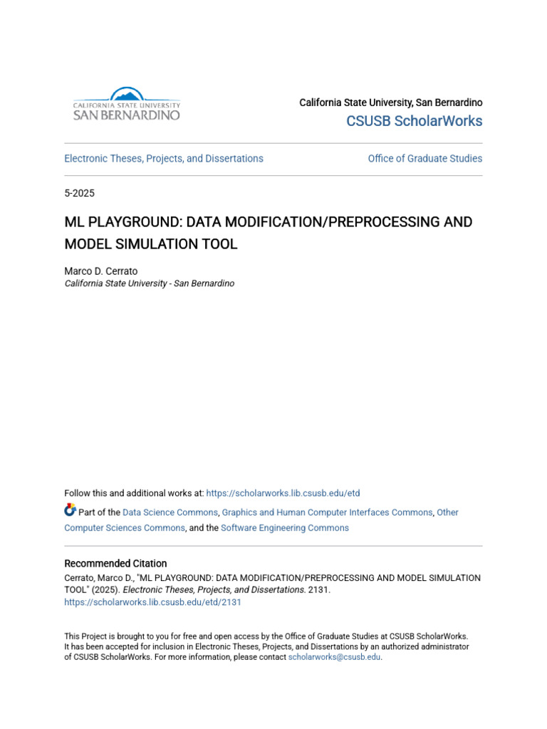 Ml Playground_ Data Modification_preprocessing and Model Simulati | PDF | User Interface ...