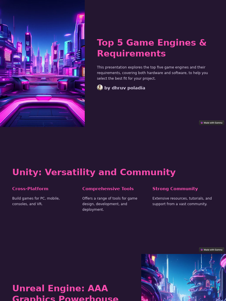 Top 5 Game Engines and Requirements | PDF | Information Technology ...