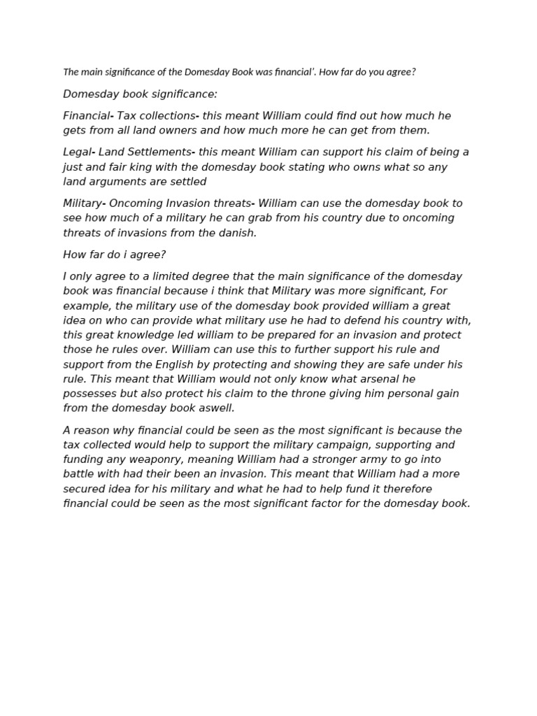 Domesday Book Significance | PDF