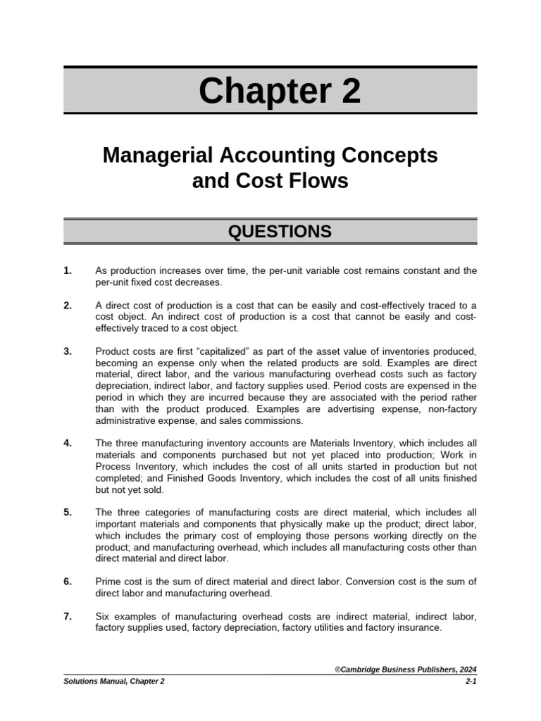 Solutions To Homework Assignment - Chapter 2 | PDF | Cost Of Goods Sold | Inventory