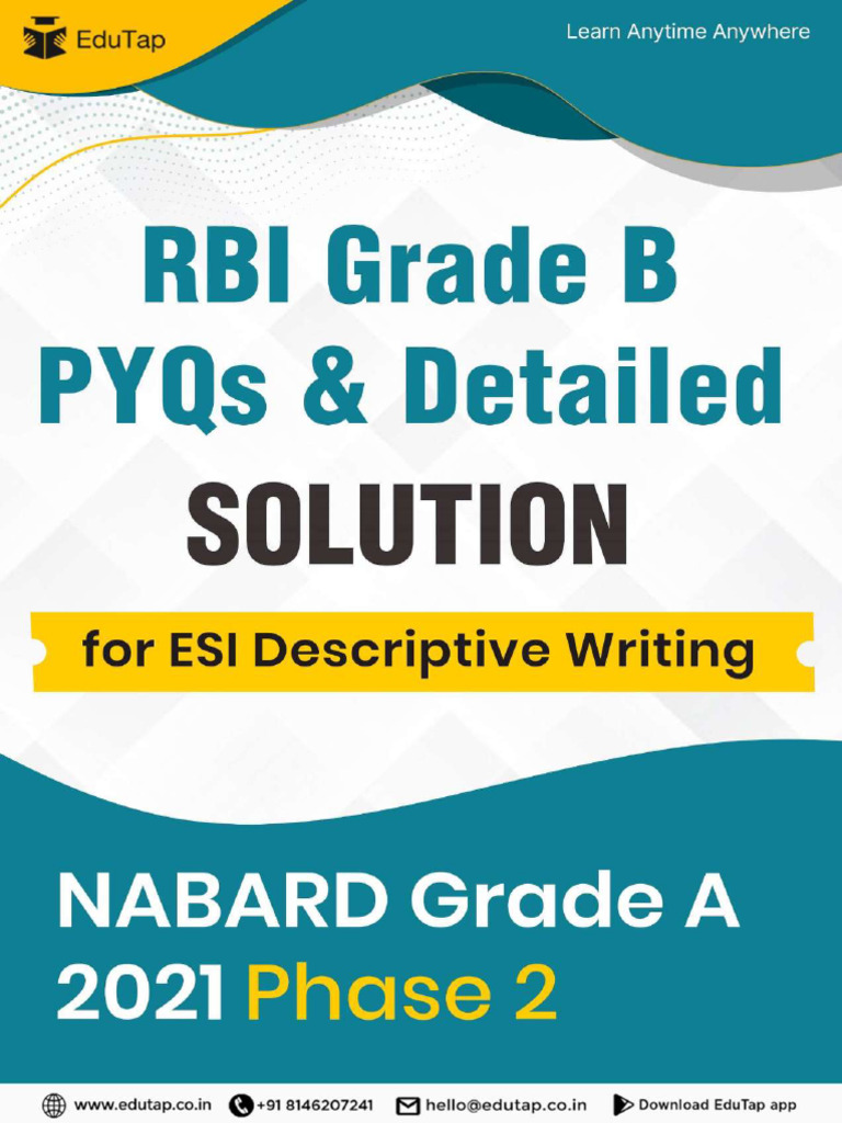 Rbi Grade B Pyq Solution | PDF