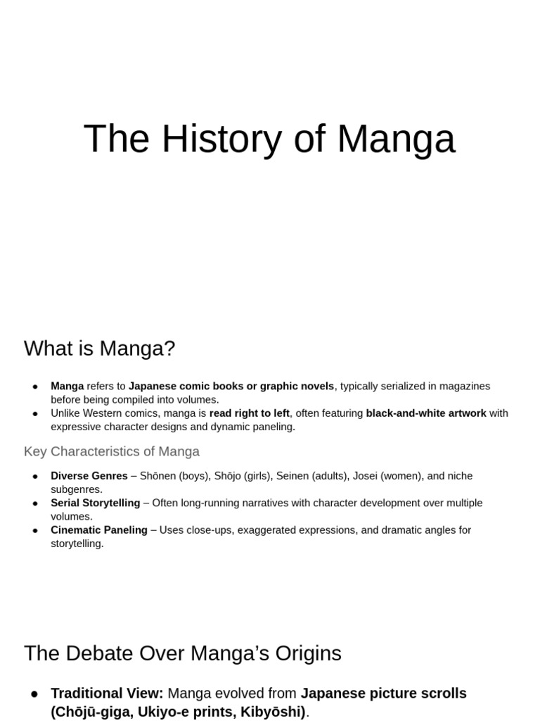 The Evolution of Manga: A Historical Overview | PDF | Manga | Comics