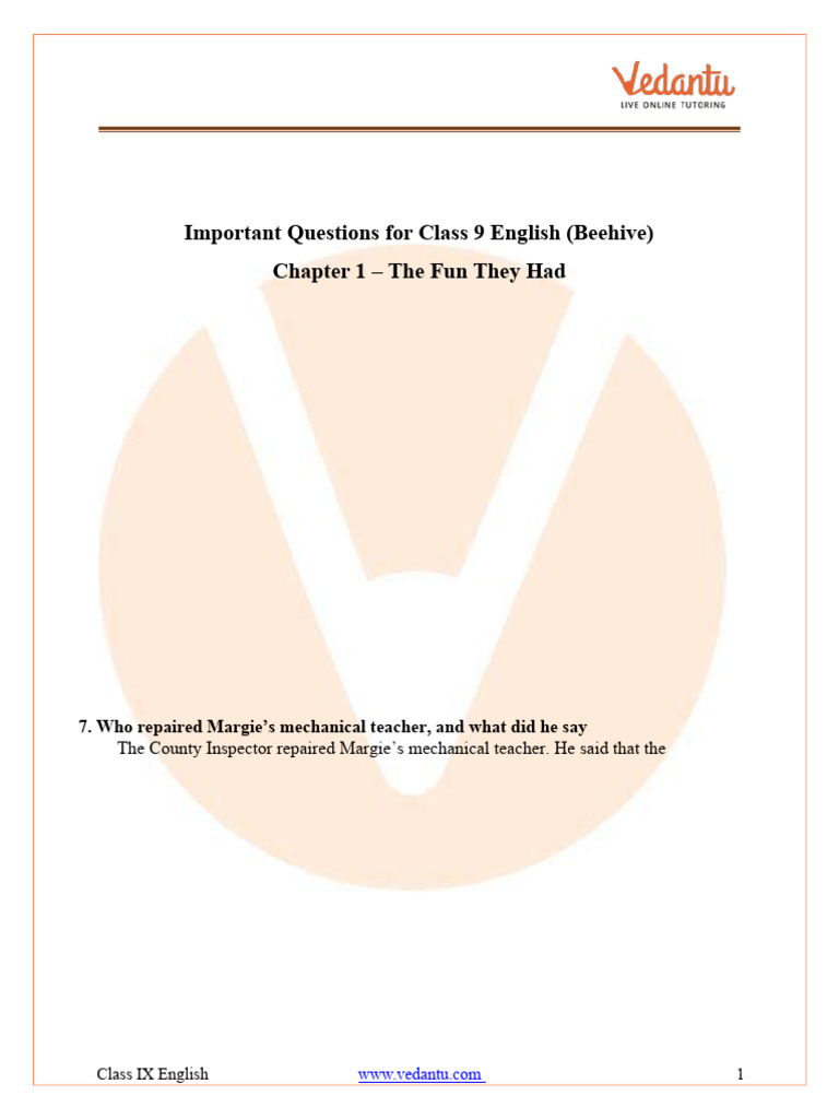 Class 9 Beehive Chapter 1 Q&A | PDF | Learning | Teachers