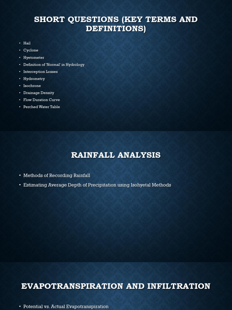 Hydrology and Irrigation Topics | PDF | Hydrology | Aquifer