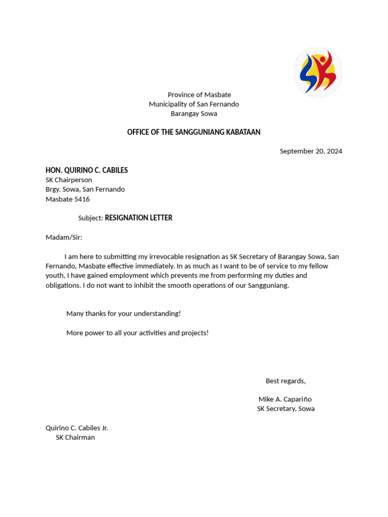 Resignation Letter | PDF
