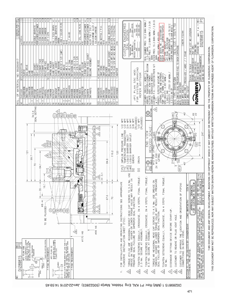 SF Circulation Pump Mech Seal 4500 | PDF