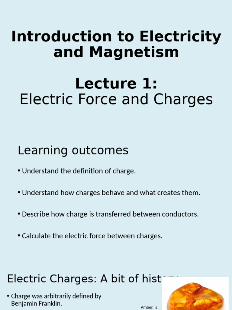 Week6 Lecture11 PH04520 | PDF | Electric Charge | Electron