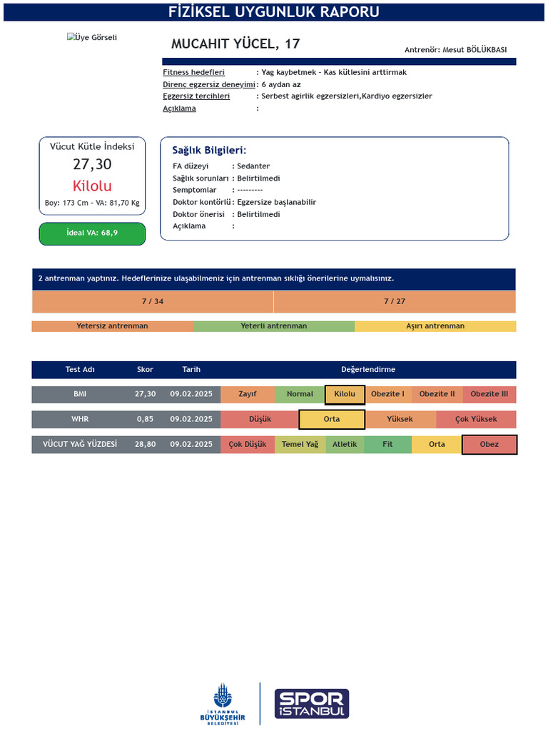 Egzersiz Programi | PDF
