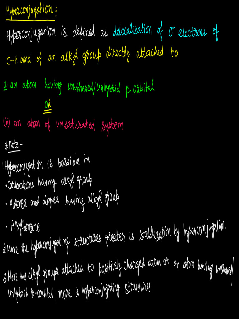 Hyperconjugation and Resonance | PDF