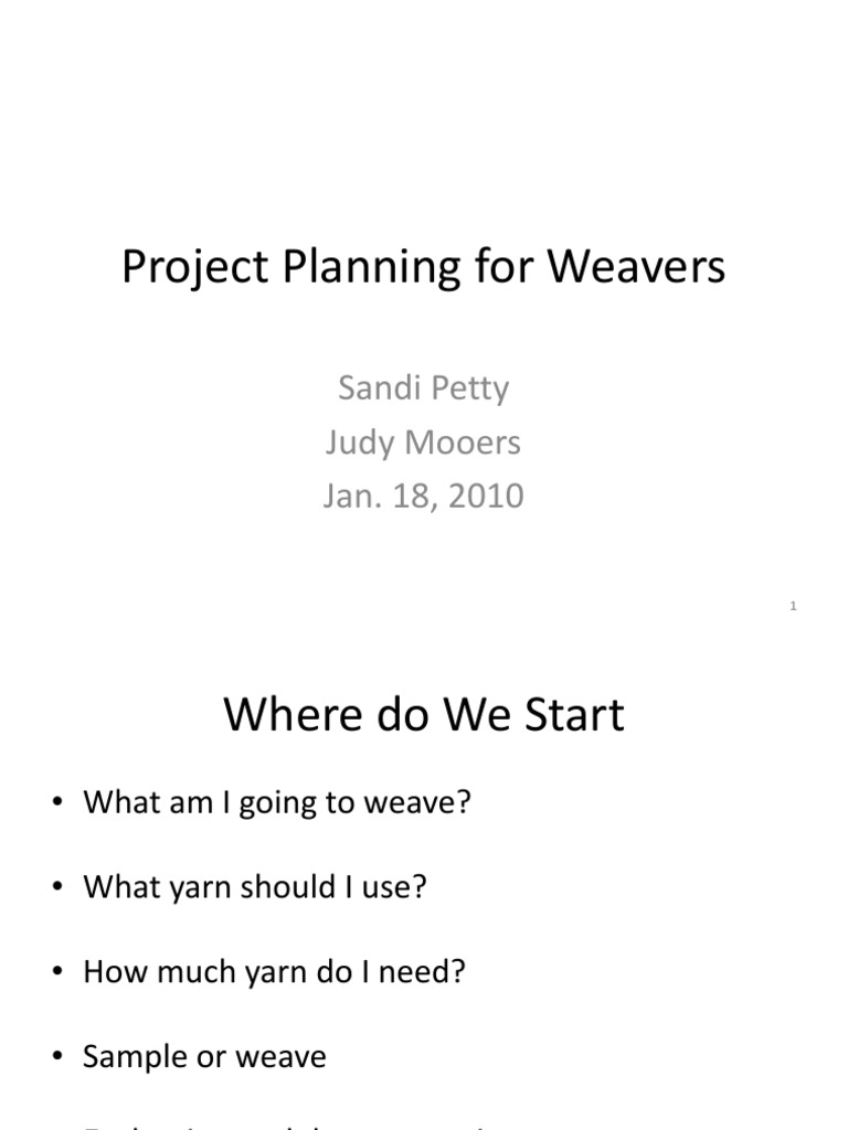 Weaving Project Planning Guide | PDF | Weaving | Yarn
