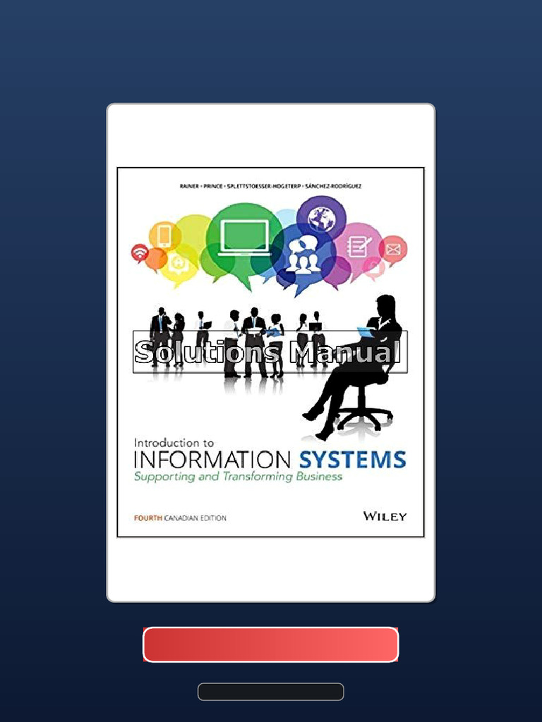 Introduction To Information Systems Canadian 4th Edition Rainer Digital ...