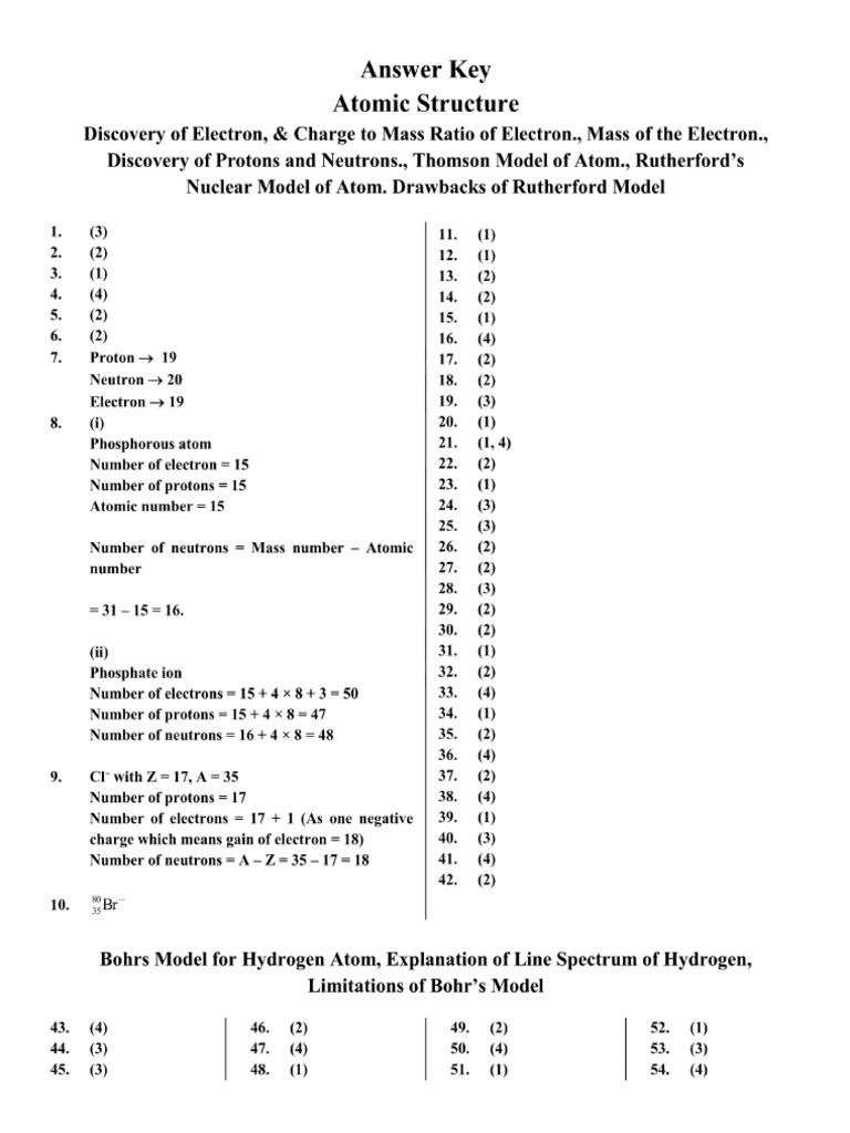 Atomic Structure - NEET - Solutions-Processed | PDF