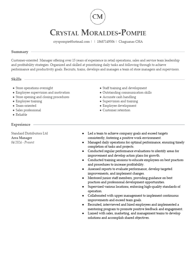 Crystal Moraldes-Pompie Resume | PDF | Glasses | Employee Retention