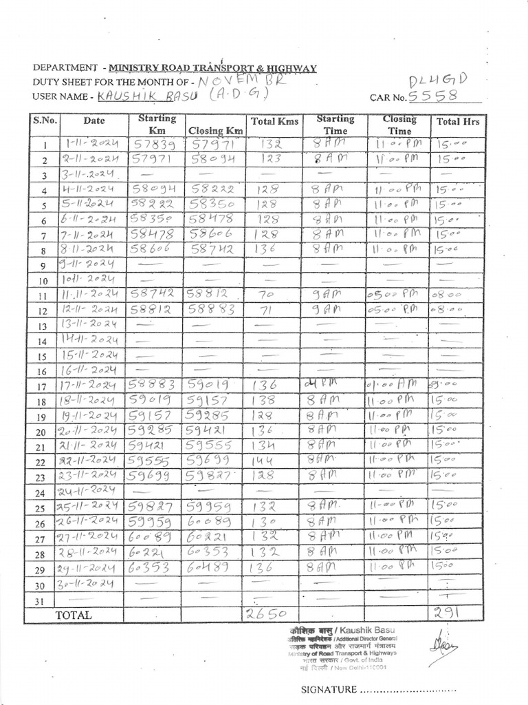Driver Bill Nov001 | PDF