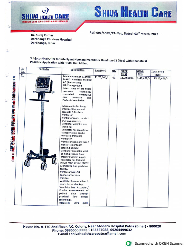 Hamilton C1 Neo & Pediatric | PDF