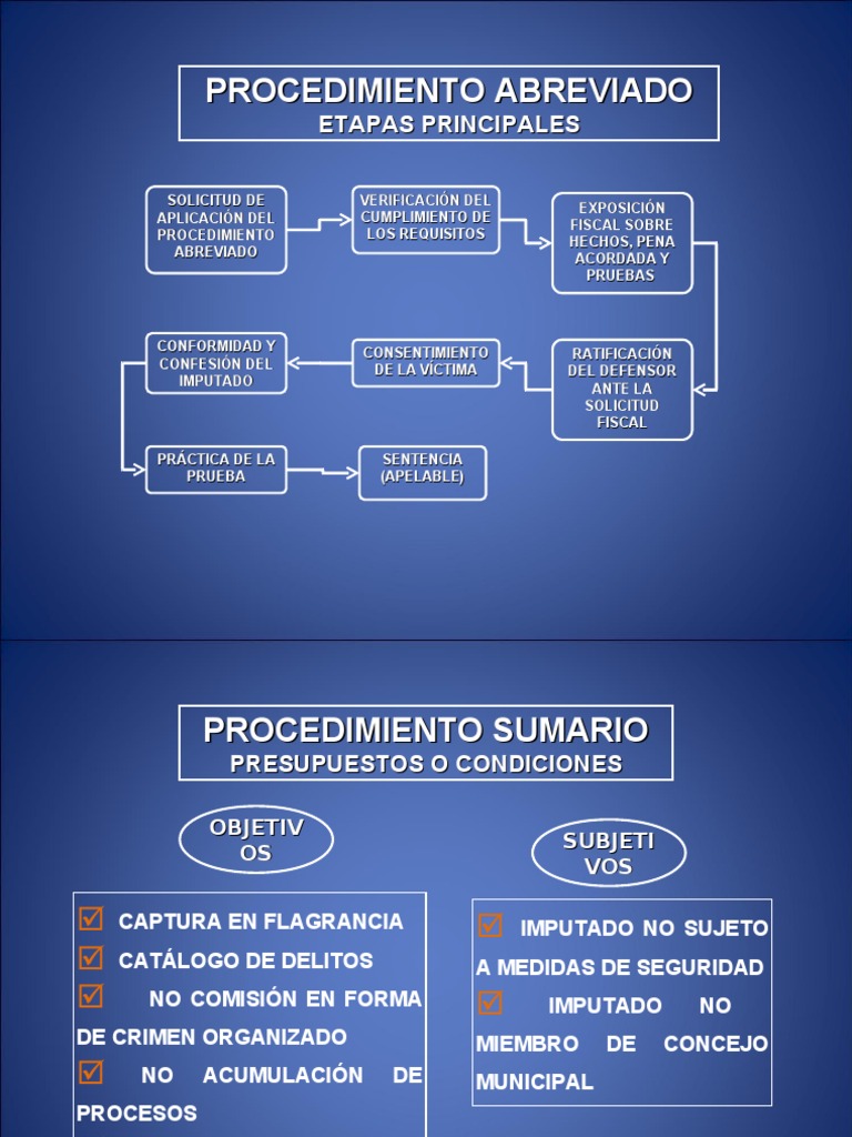 Esquemas Procedimiento Sumario Abreviado | PDF