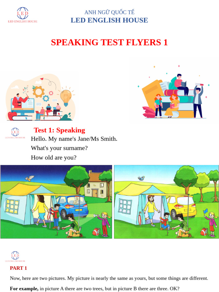 Flyers Speaking Test Part 1 Guide | PDF