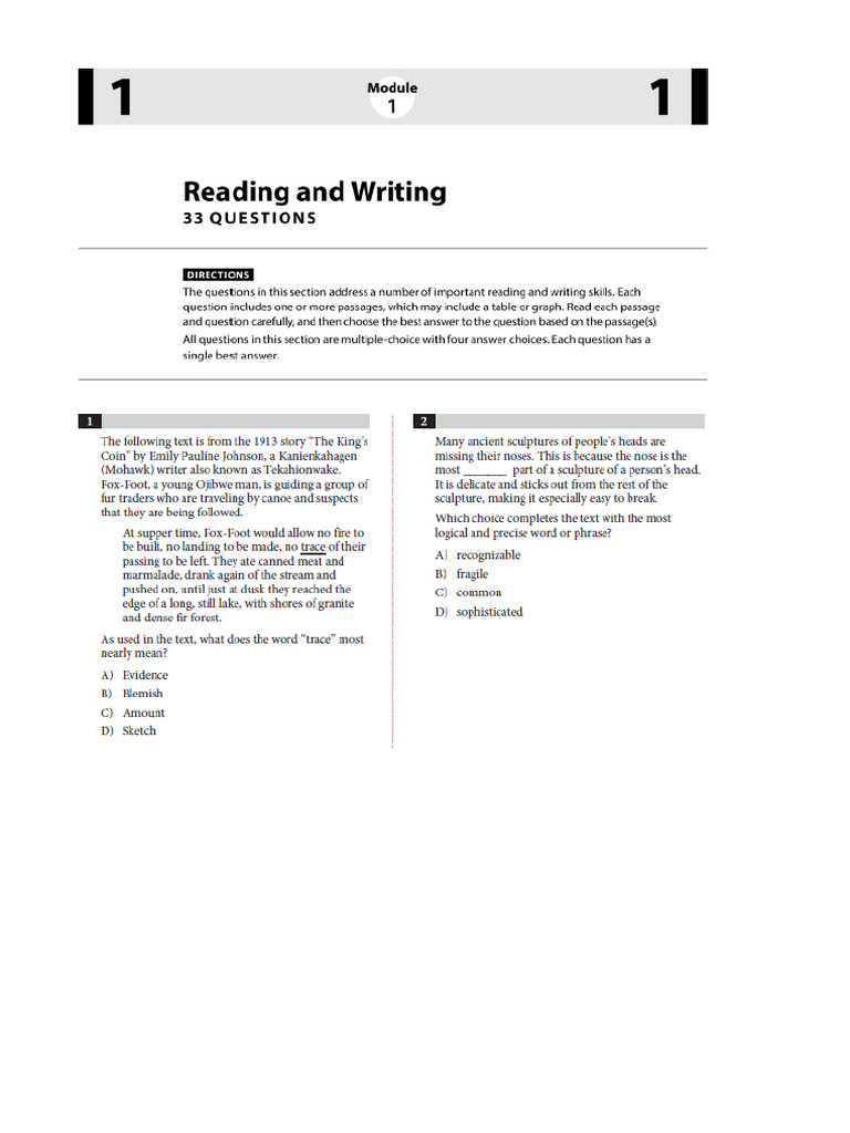 Digital Sat Practice Test 4 Pdf