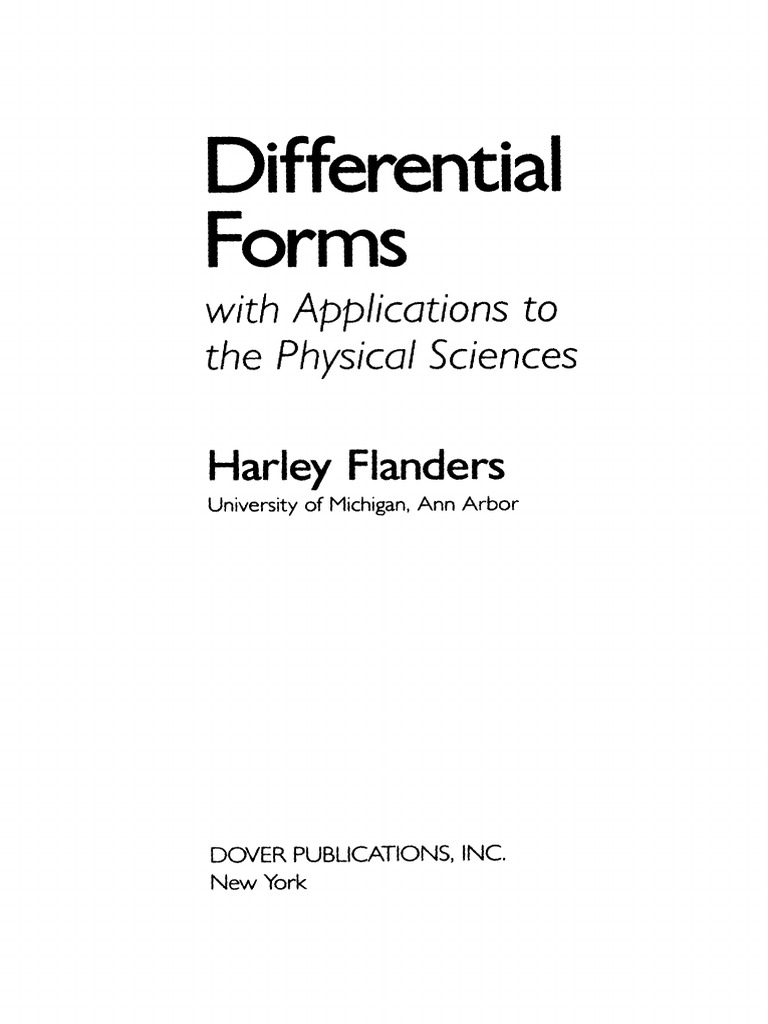 Flanders - Differential Forms - Dover | PDF
