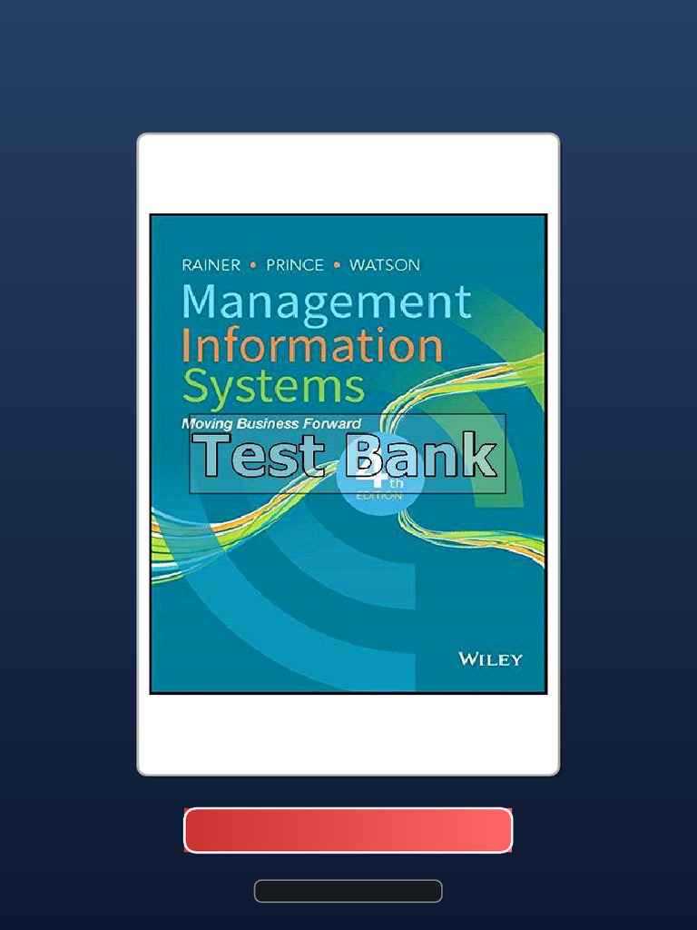Management Information Systems 4th Edition Rainer Digital Access | PDF | Multiple Choice