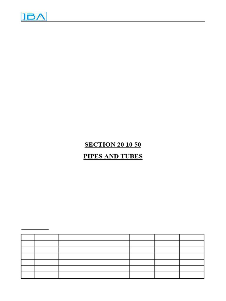 20 10 50 - Pipes and Tubes-R1-15.07.24 (RM) | PDF | Pipe (Fluid ...