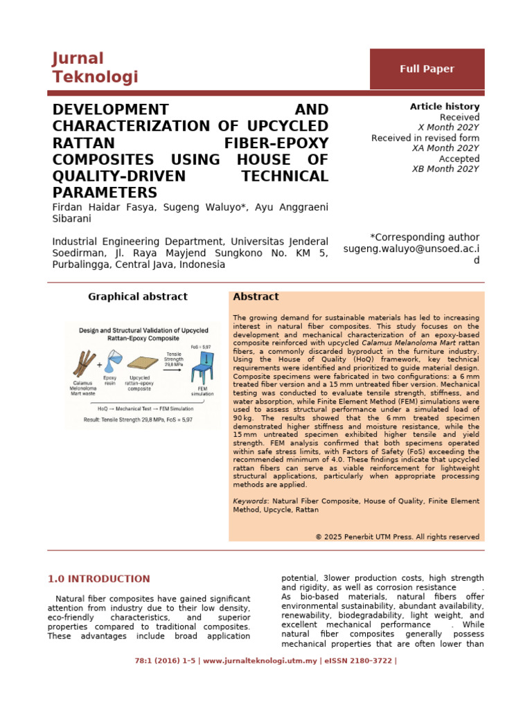 JT Template Latestfinalallll | PDF | Strength Of Materials | Composite ...