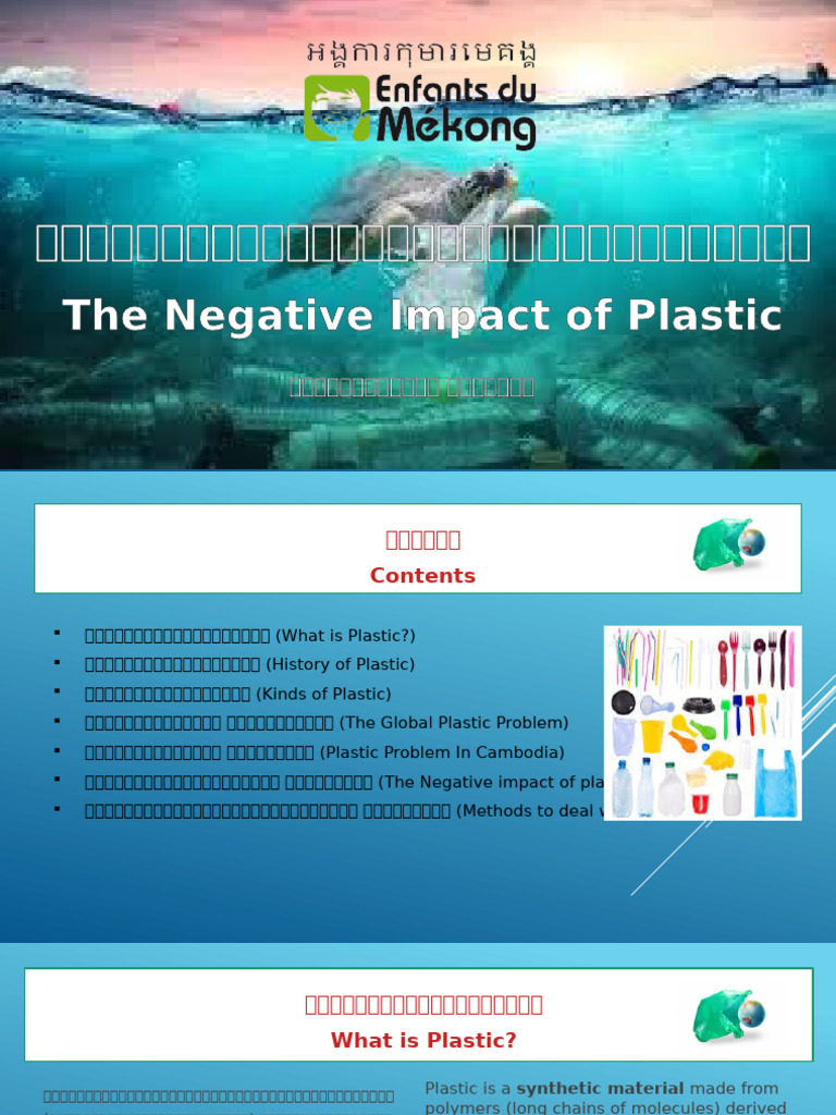 The Negative Impact of Plastic by Chandeth Doeurn | PDF