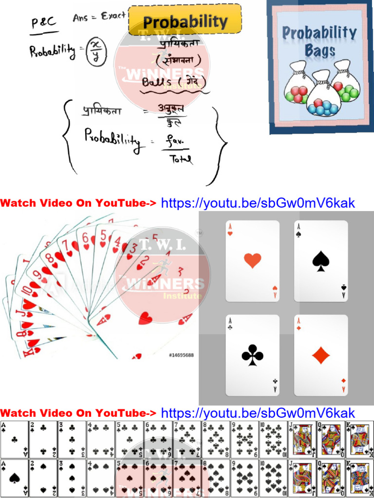 Probability, Permutations and Combinations Class-4 Notes | PDF