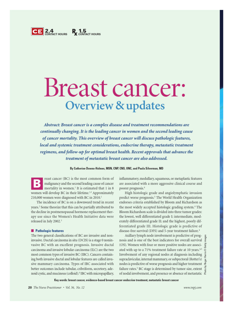 Breast Cancer Overview and Updates | PDF | Breast Cancer | Cancer