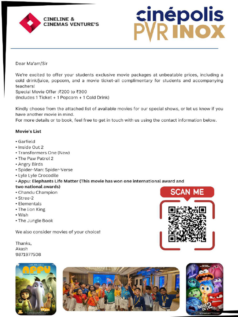 School Movie Shows For Students | PDF