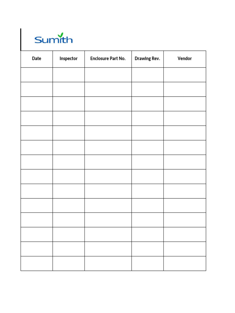 Enclosure Inspection Log | PDF